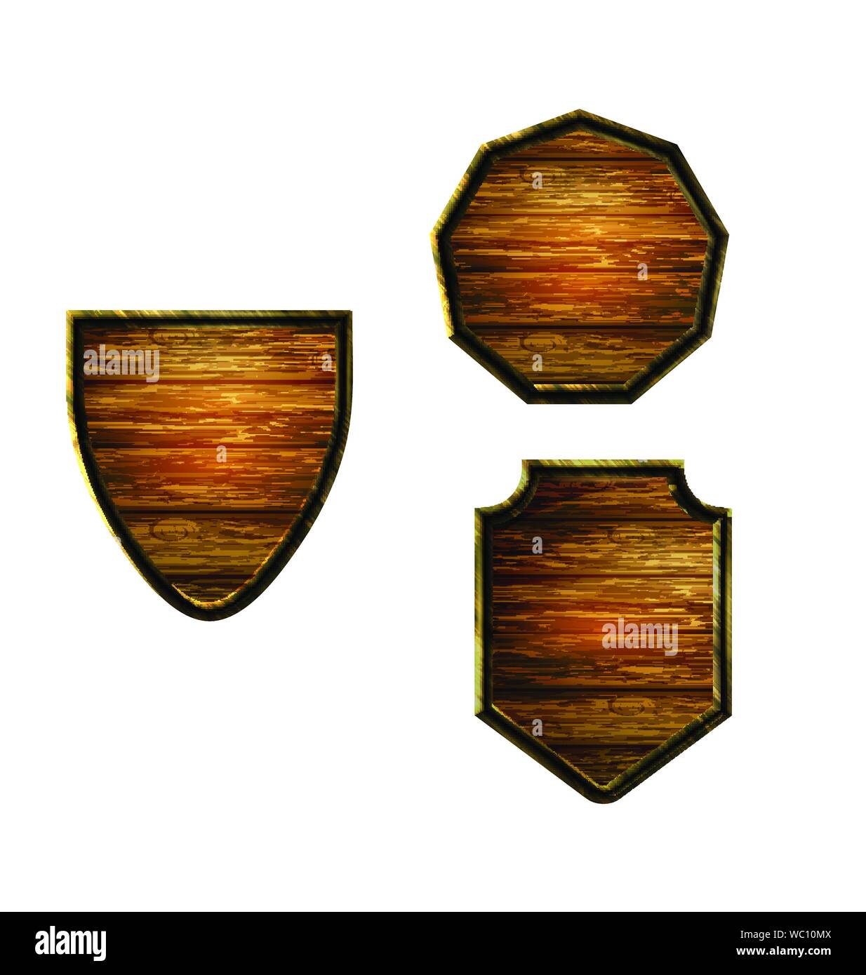 Vector realistic illustration of wooden signboard Stock Vector Image ...