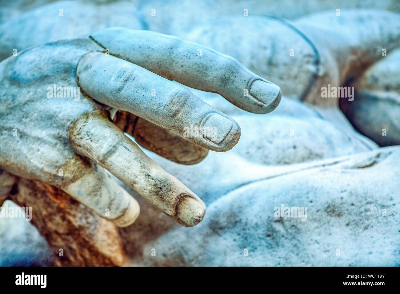 stone statue detail of human hand Stock Photo - Alamy