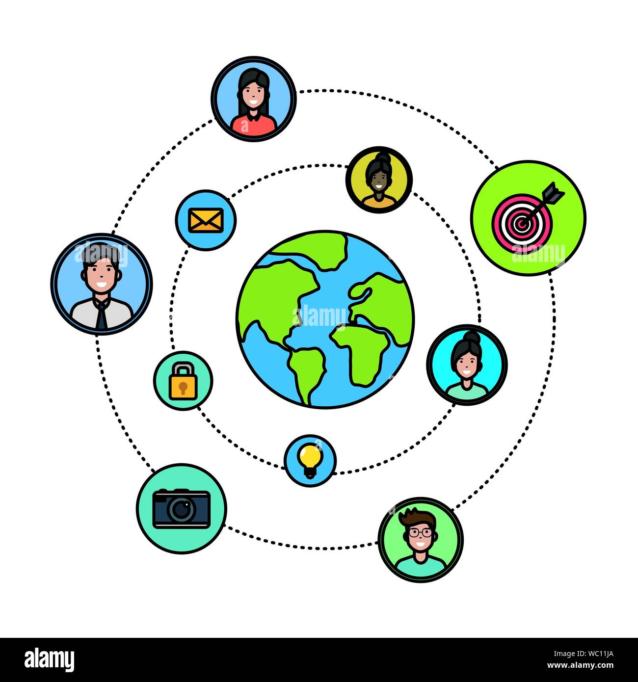 Social media and multimedia vector design Stock Vector Image & Art - Alamy