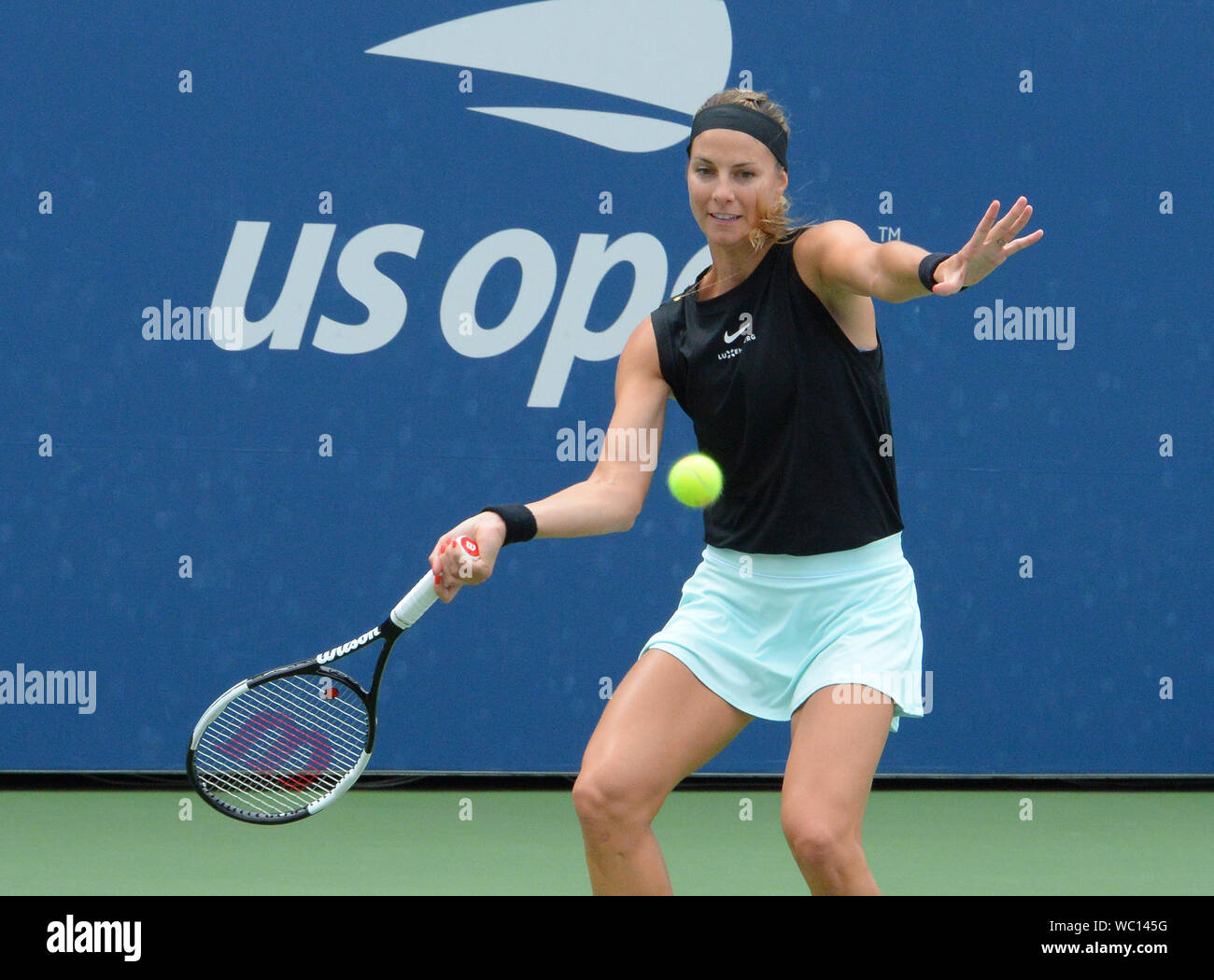 New York, USA. 27th Aug, 2019. Day 1 Mandy Minella (LUX) in first round ...