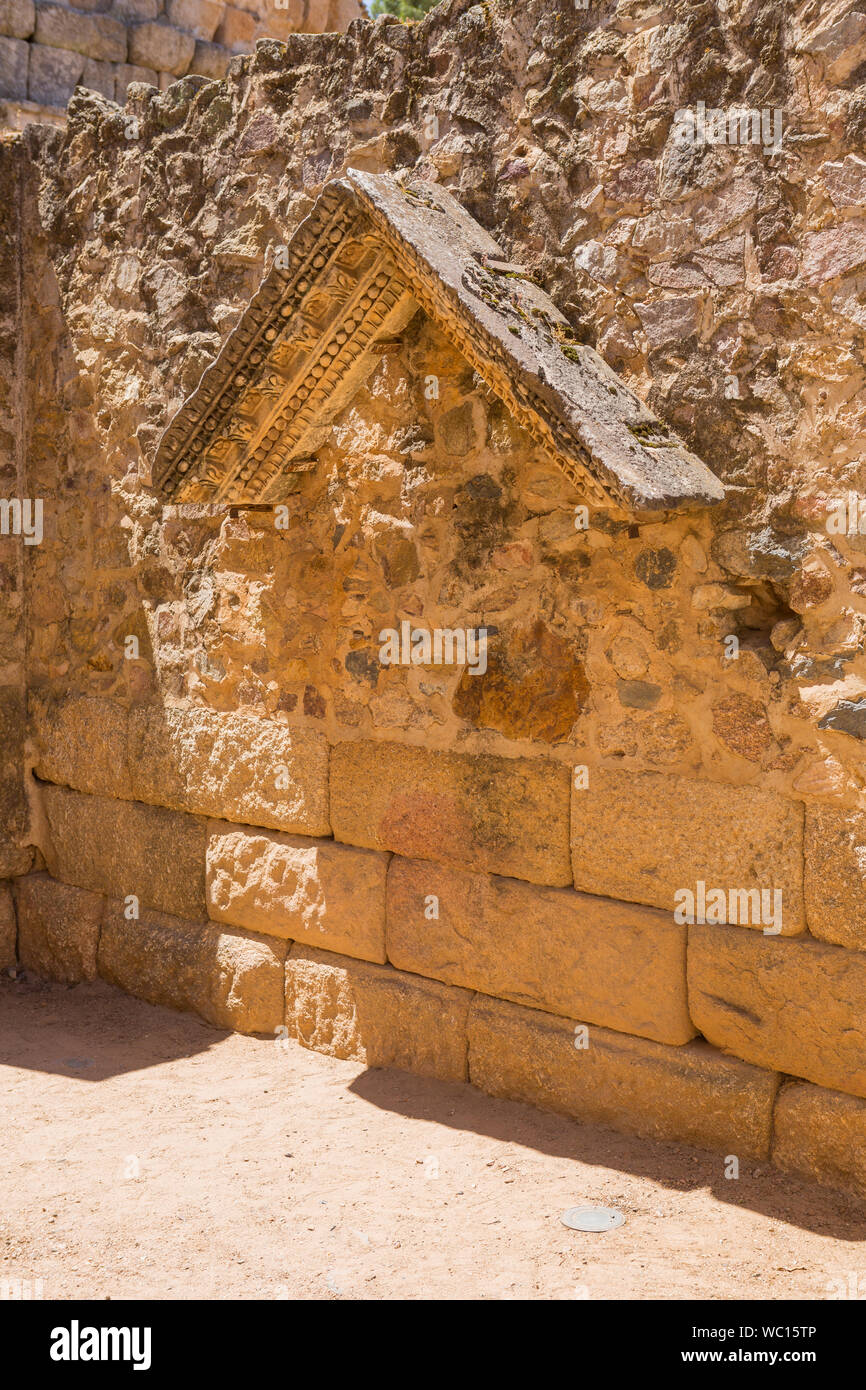 Roman Amphitheater, at the huge archaeological site of Merida. Founded ...