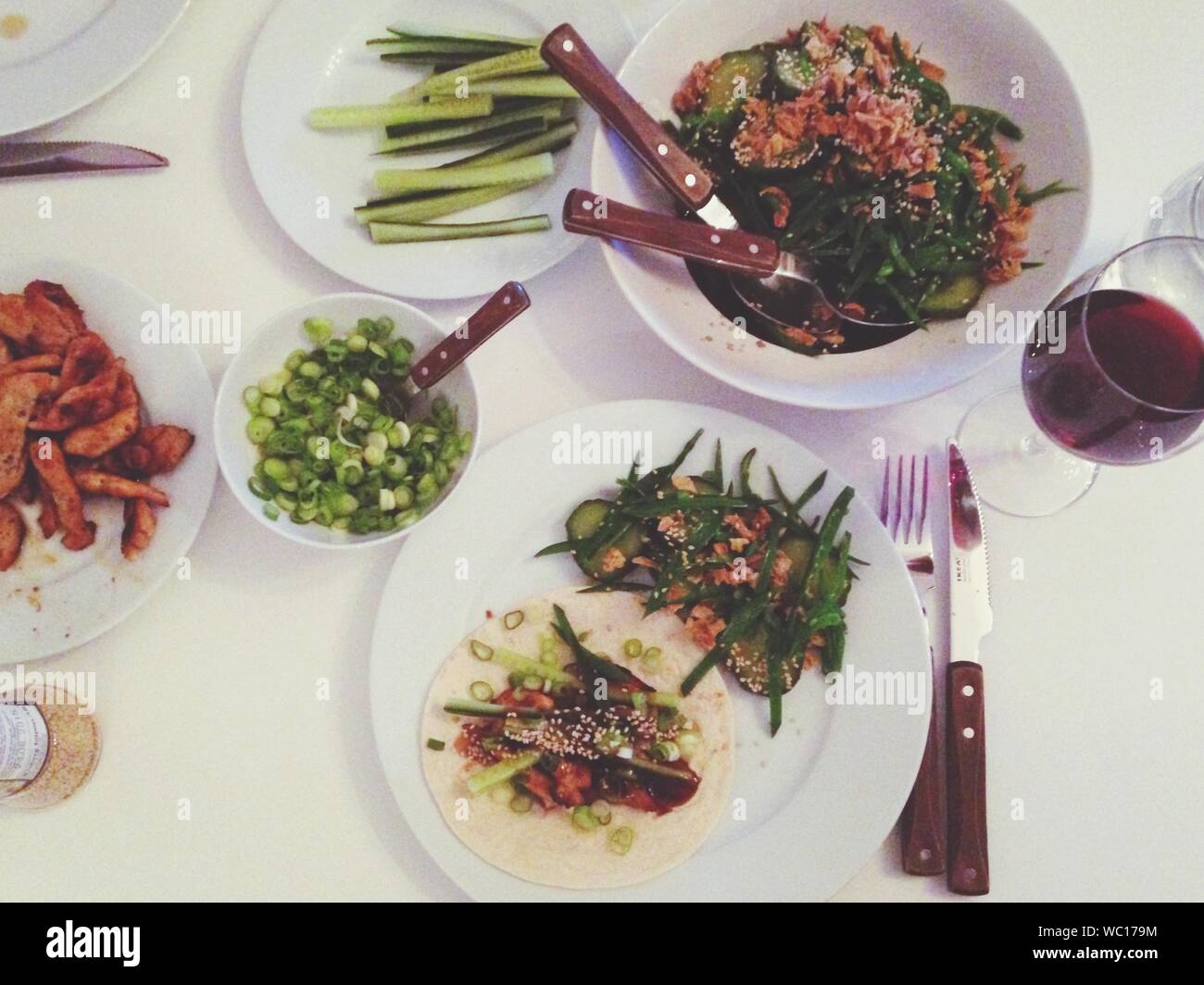 Dining Table Overhead High Resolution Stock Photography and Images - Alamy
