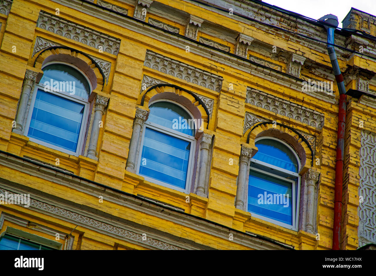Angle of antique building. Architecture large building of antique roman ...