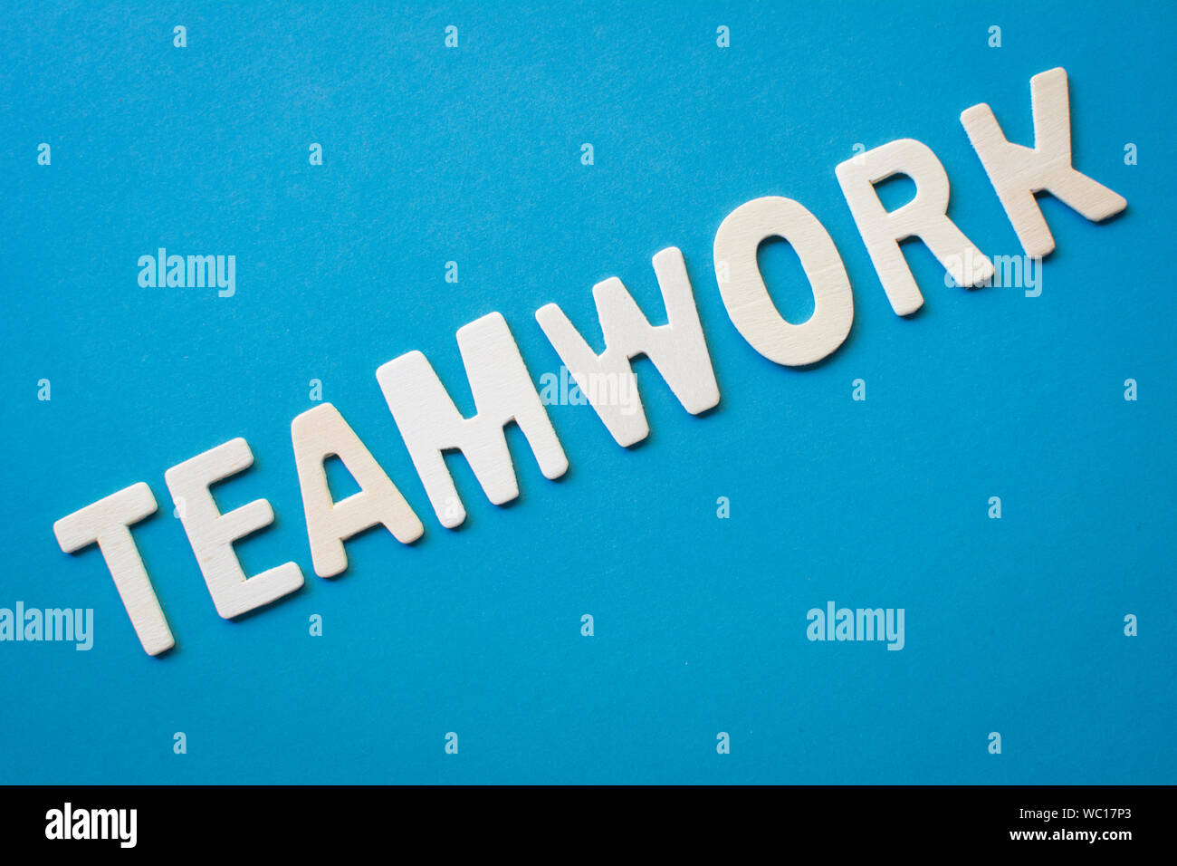 Blue teamwork hi-res stock photography and images - Alamy