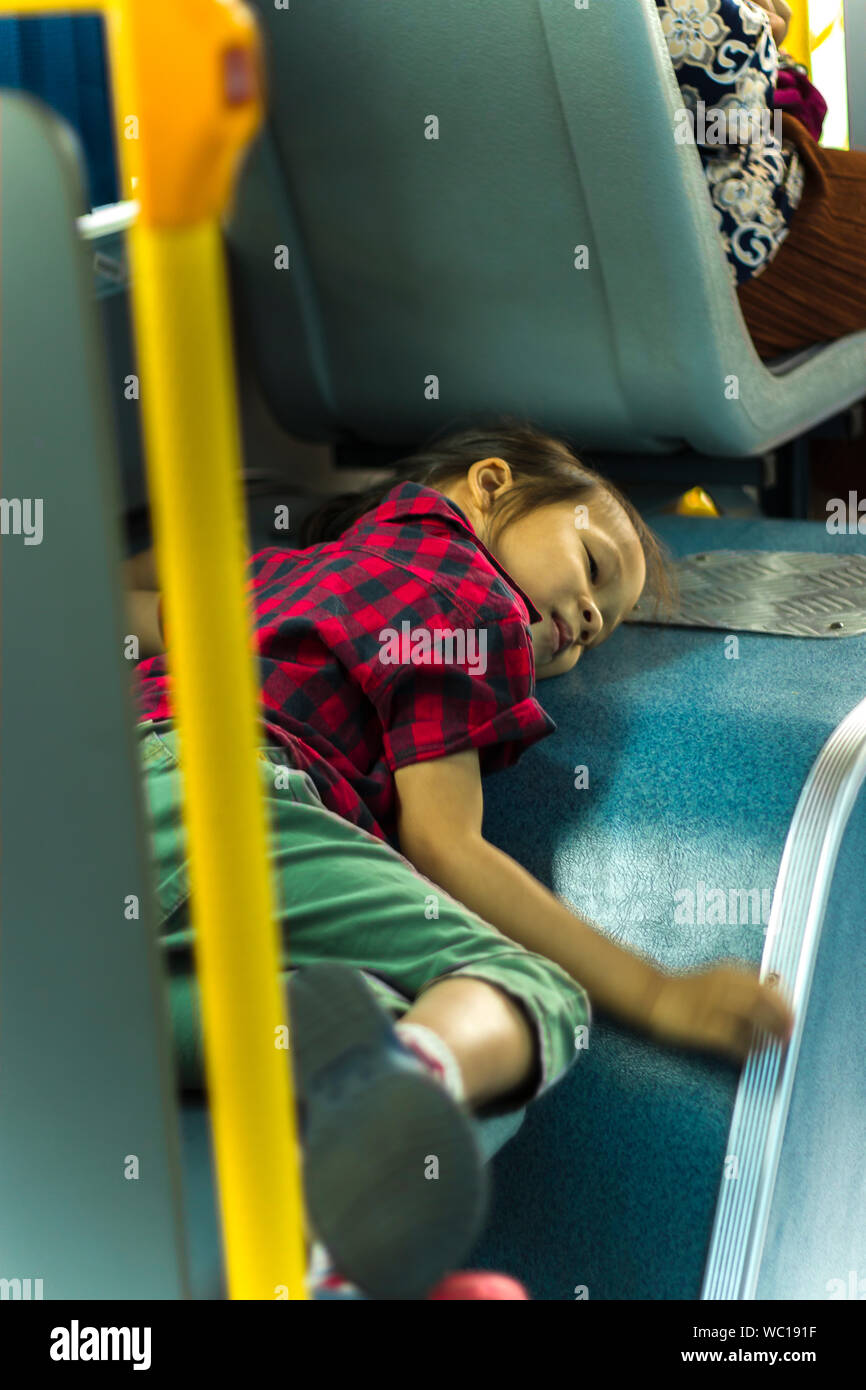 Girl alone and bus hi-res stock photography and images - Alamy