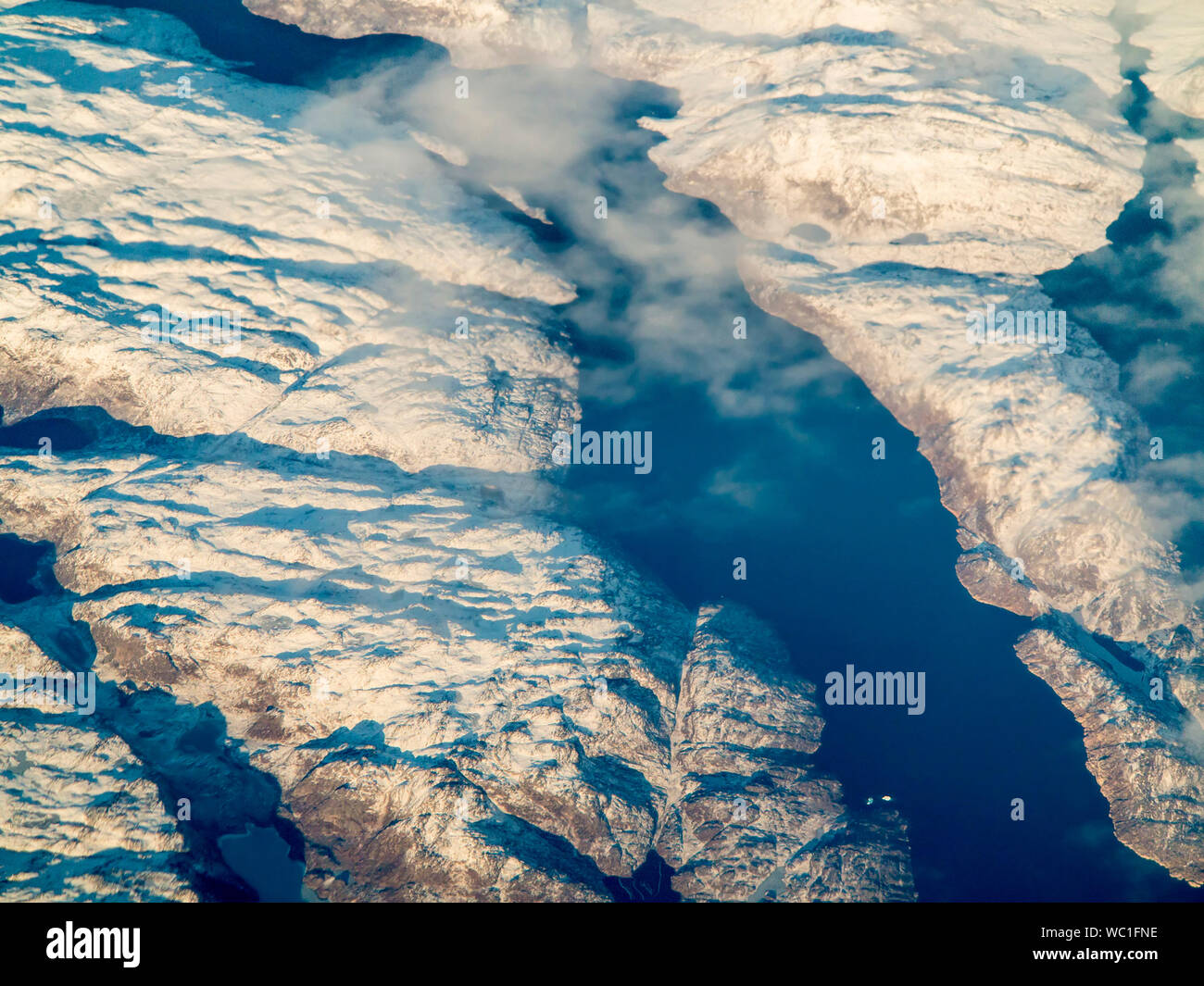 aerial view of mountains in greenland Stock Photo - Alamy