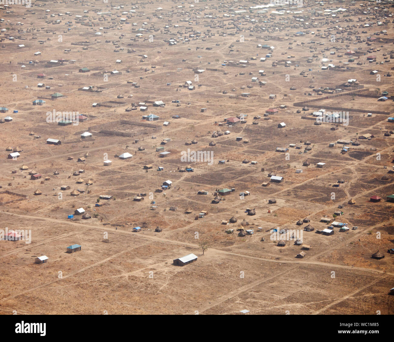 Aerial view of outskirts of Juba, capital of South Sudan Stock Photo ...