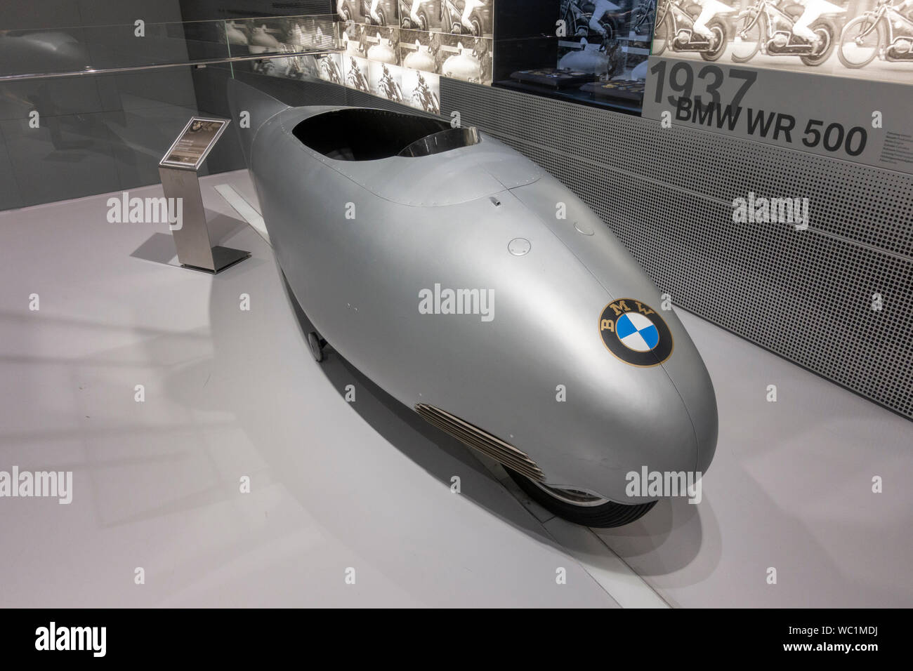 A BMW WR 500 (1937) historical BMW motorcycles display in the BMW ...