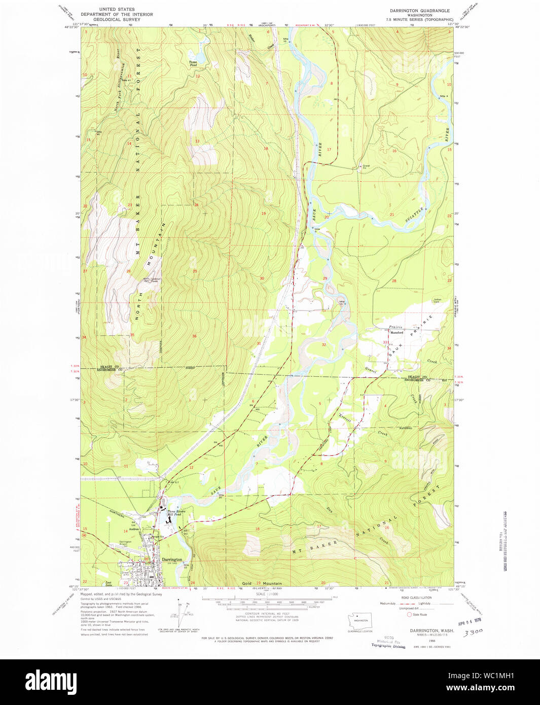 Darrington map hi-res stock photography and images - Alamy