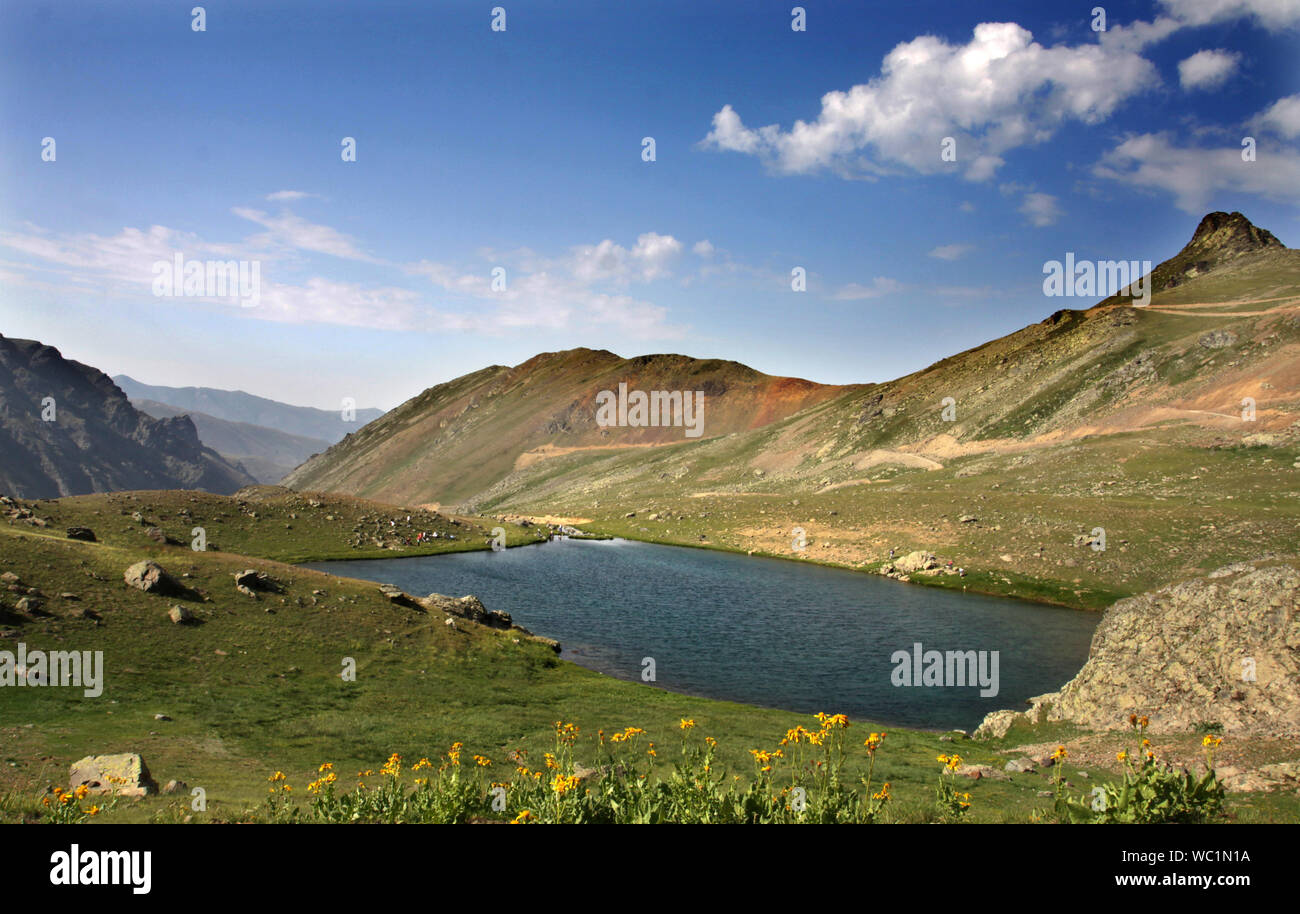 glacial lakes in the eastern Black Sea region in turkey form beautiful ...
