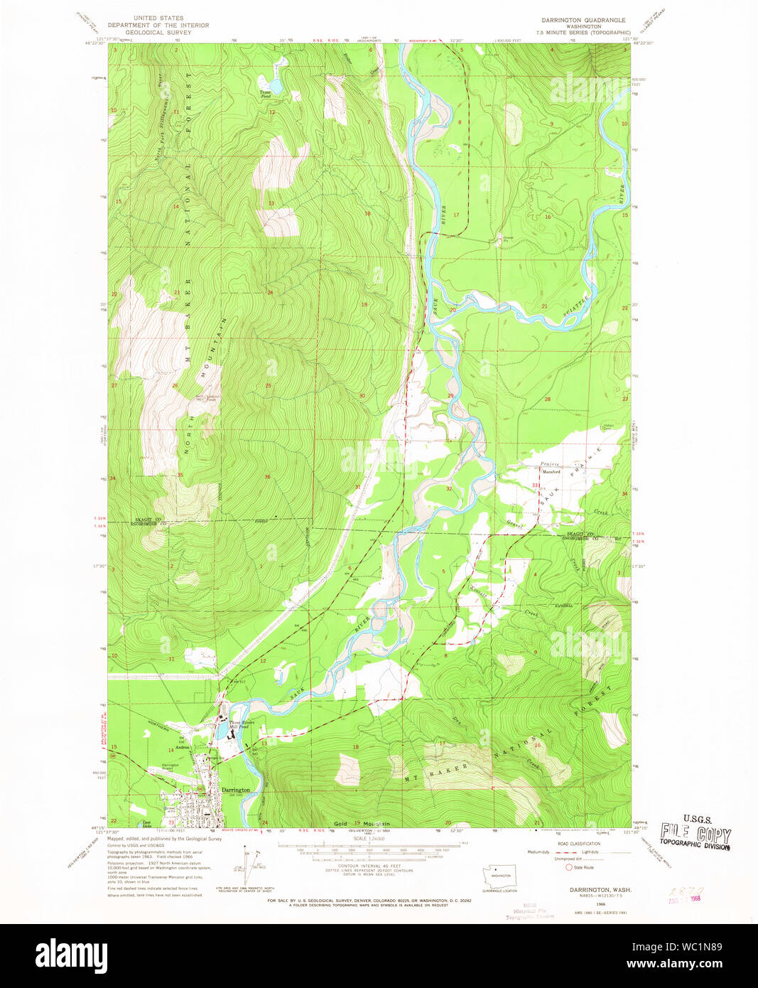 Darrington map hi-res stock photography and images - Alamy