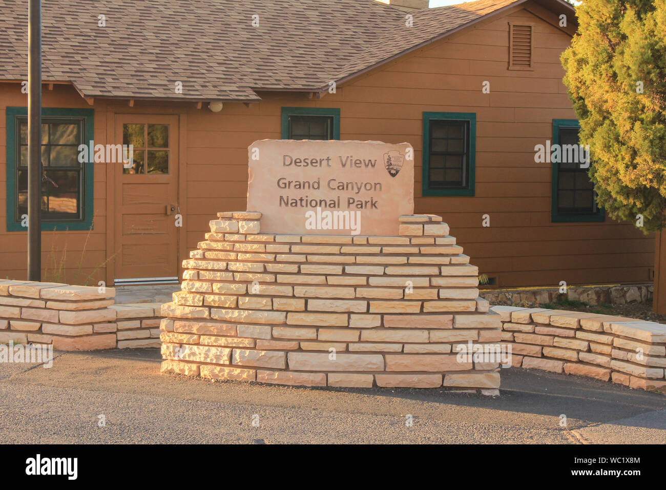 Desert View Welcome Sign located on South Rim of Grand Canyon National ...