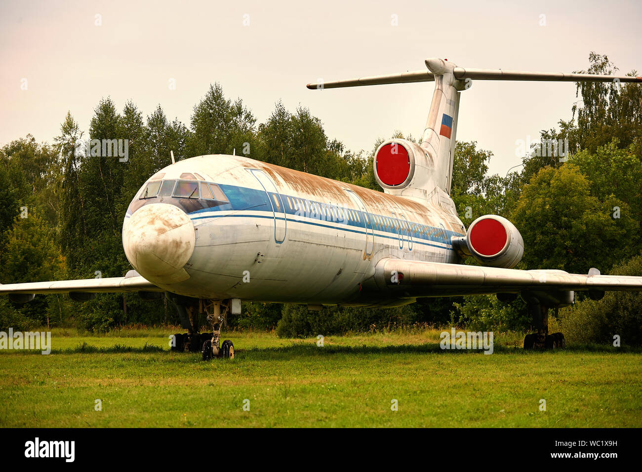 Elements of the old Soviet military plane close-up Stock Photo - Alamy