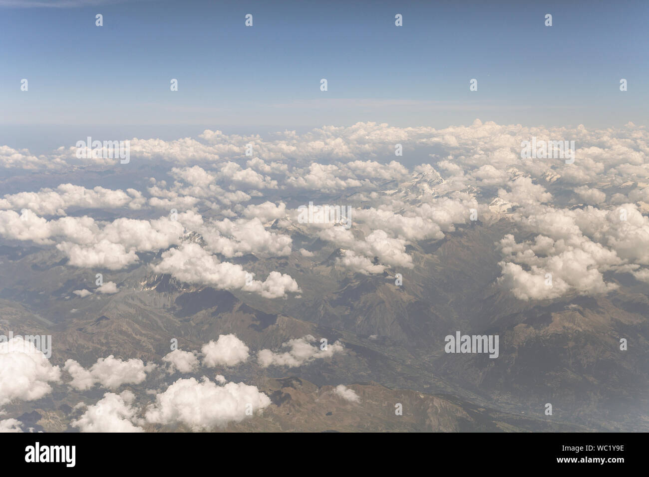 Aerial of a cloudscape above the Alps Stock Photo - Alamy