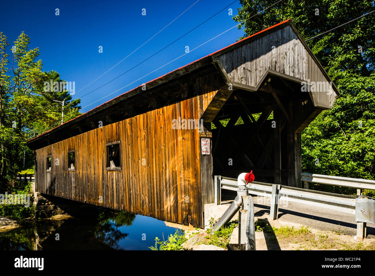 Waterloo Covered Bridge Warner, New Hampshire, USA Stock Photo - Alamy