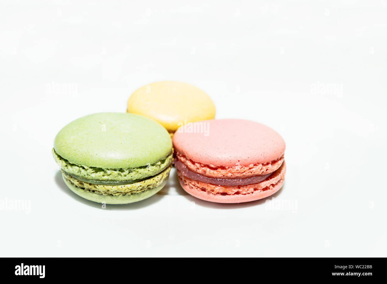 Macaroons against white background hi-res stock photography and images ...