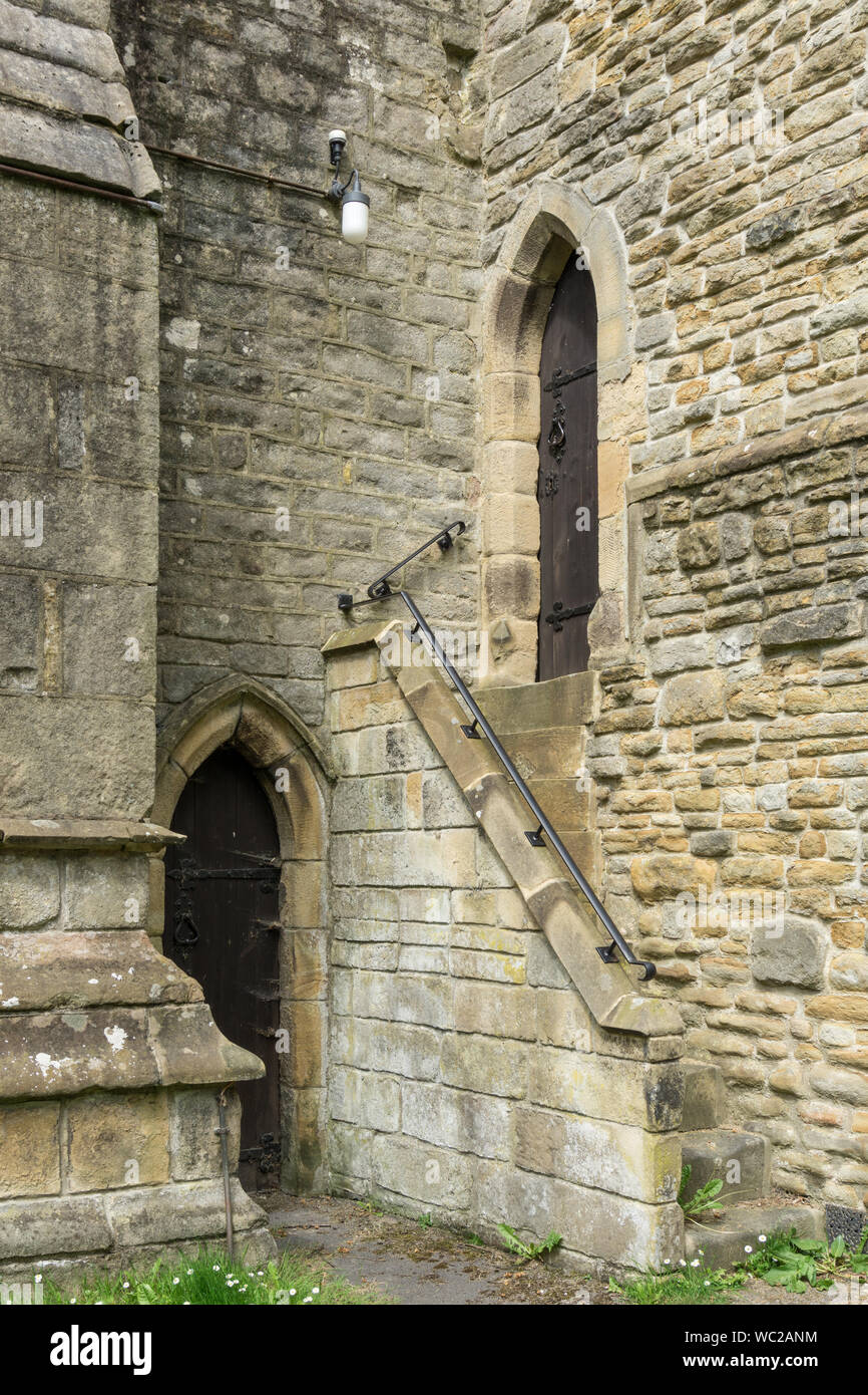 Exterior of St Anne's parish church in the village of Baslow ...