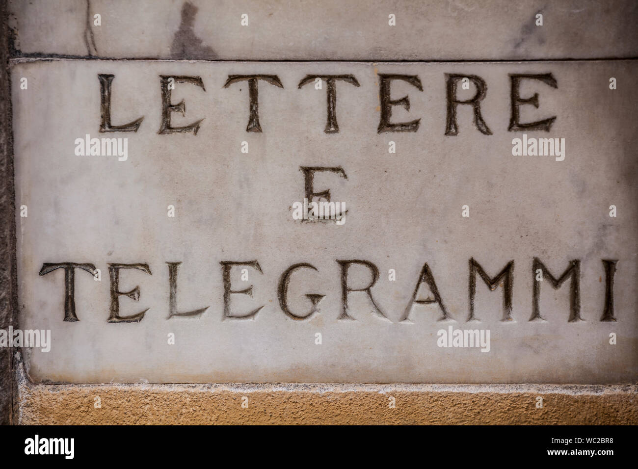 Letters and Telegrams in Italian Stock Photo - Alamy