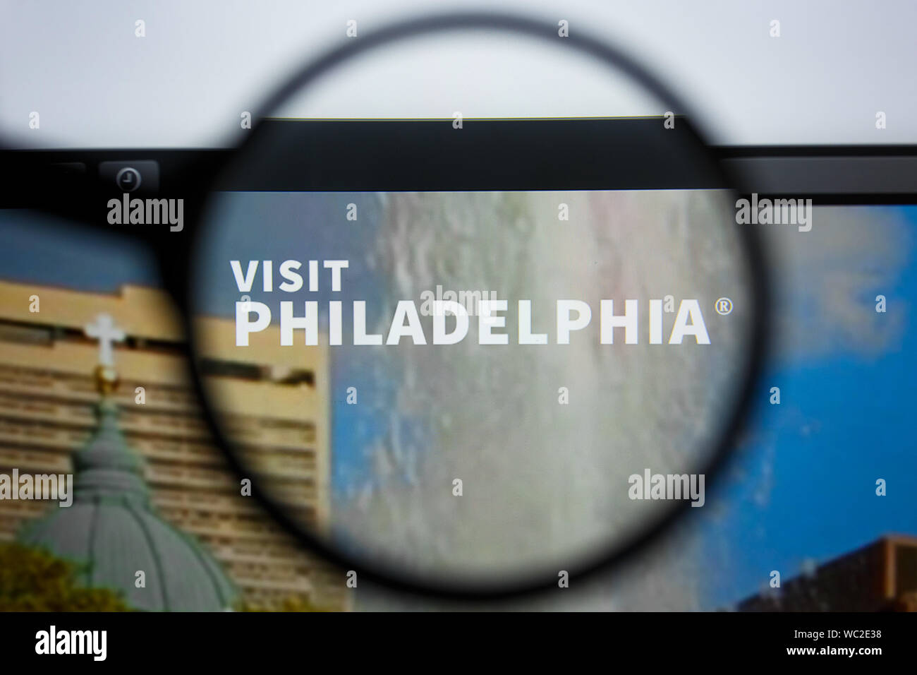 Los Angeles, California, USA - 21 Jule 2019: Illustrative Editorial of VISITPHILLY.COM website ...