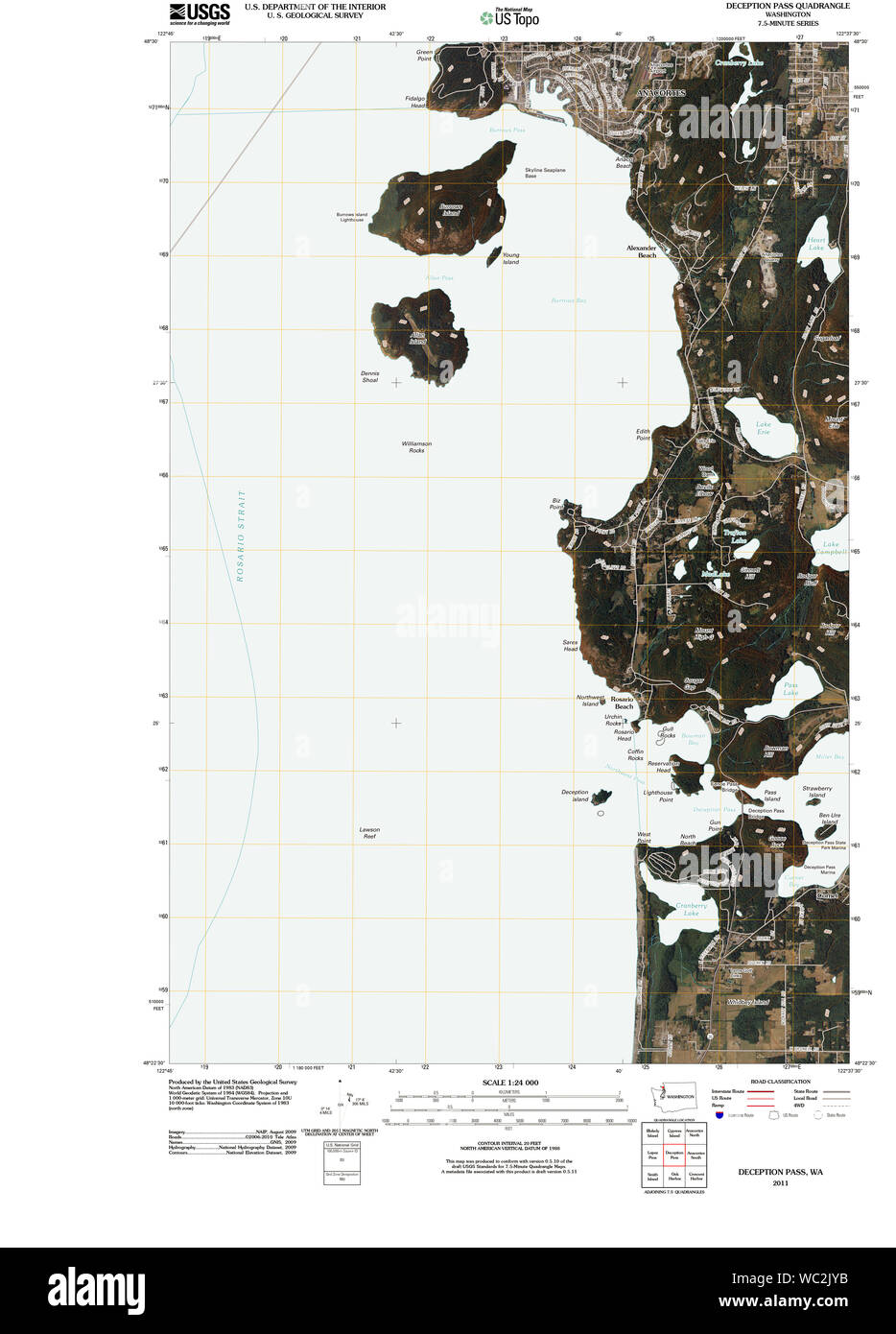 Deception pass map Cut Out Stock Images & Pictures - Alamy