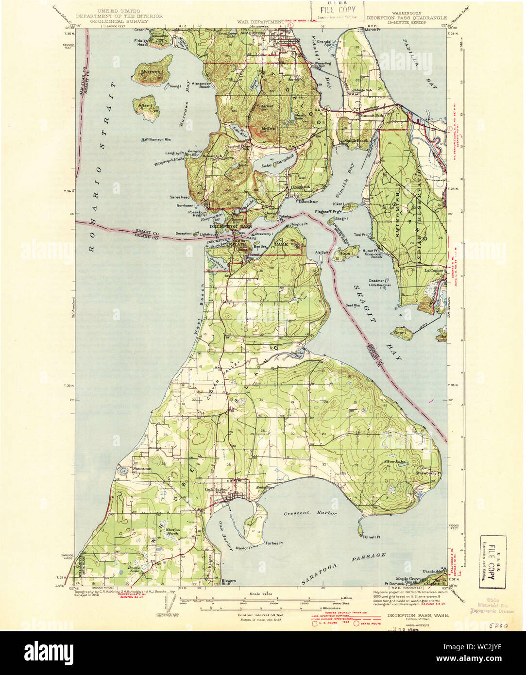 Deception pass map hi-res stock photography and images - Alamy