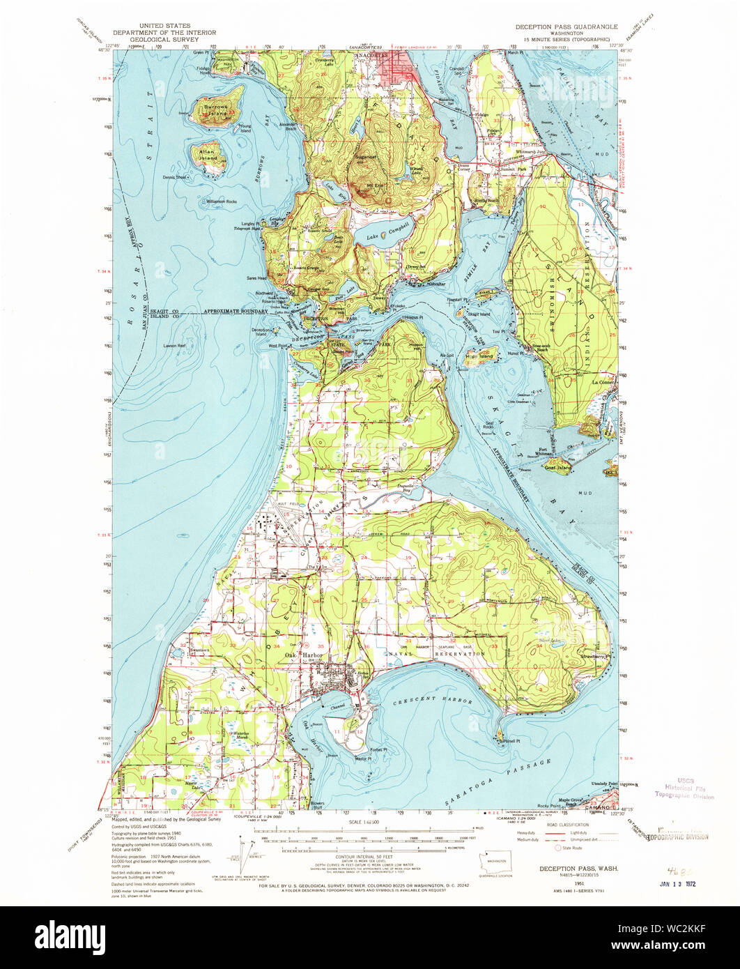 Deception pass map hi-res stock photography and images - Alamy
