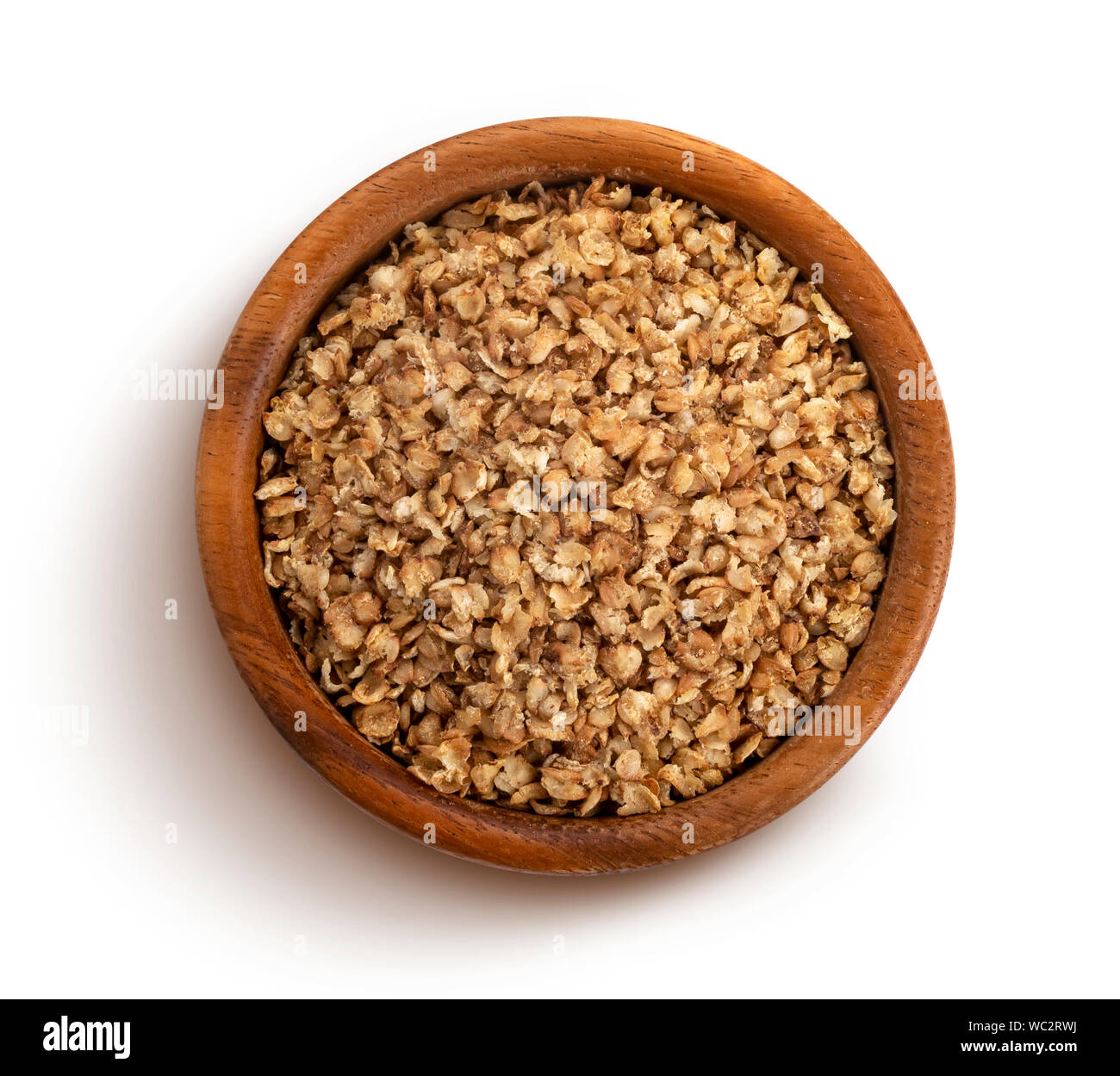 Buckwheat flakes isolated on white background with clipping path, rice ...