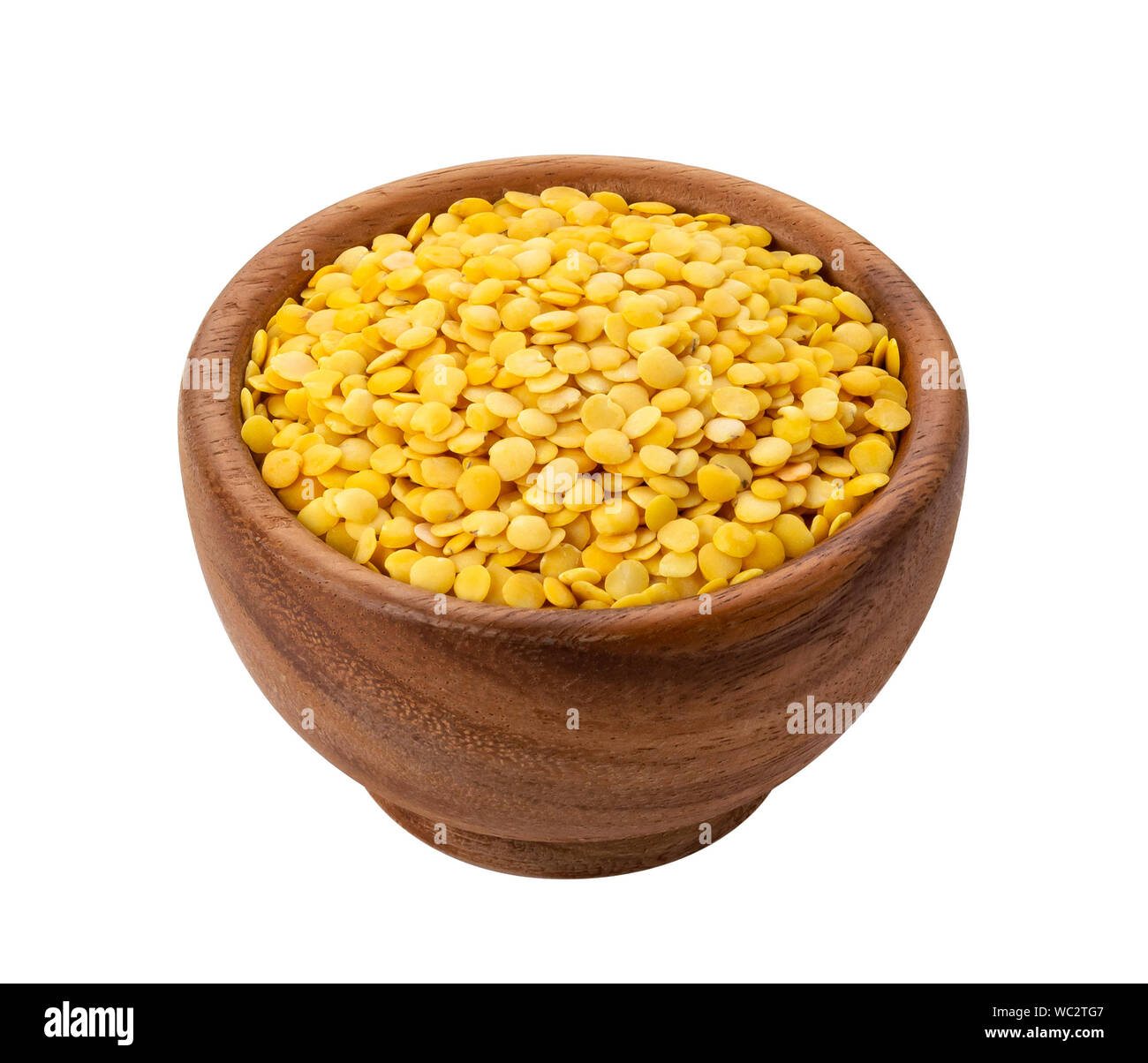 Yellow lentils isolated on white background with clipping path Stock ...