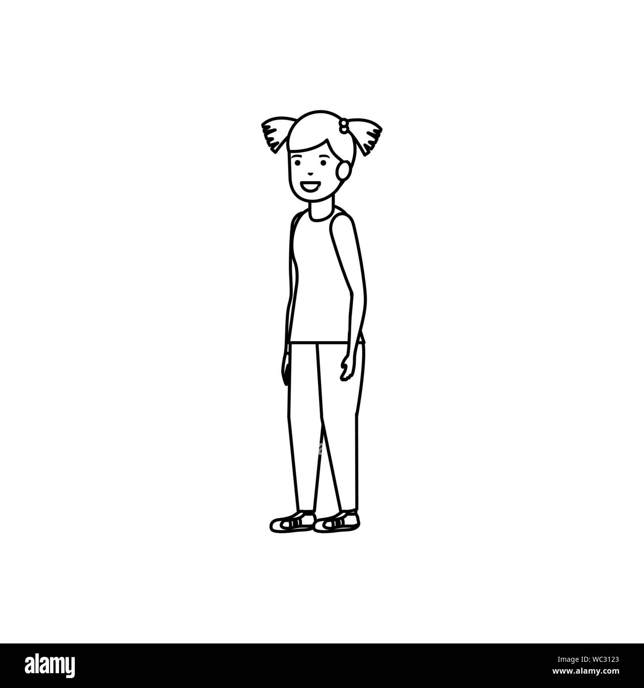 Isolated girl cartoon design Stock Vector Image & Art - Alamy