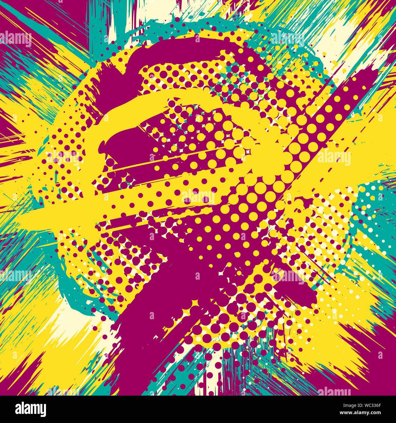 Abstract grunge background with different brushes and halftones Stock Vector Image & Art - Alamy