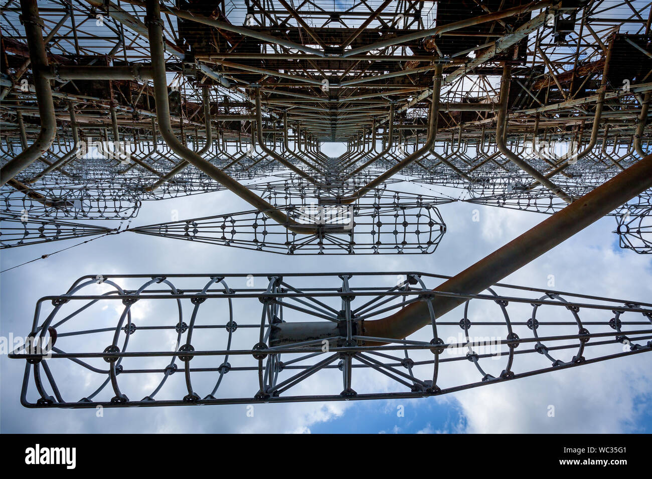 Former Duga military radar system in the Chernobyl Exclusion Zone ...