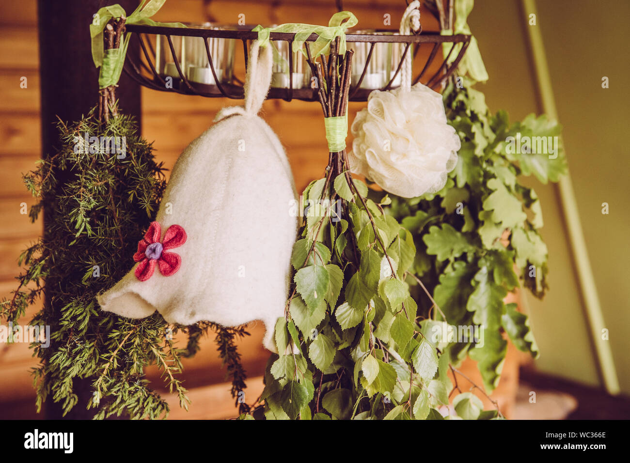 Birch, juniper,oak tree sauna whisks brooms ( also known as vasta ...