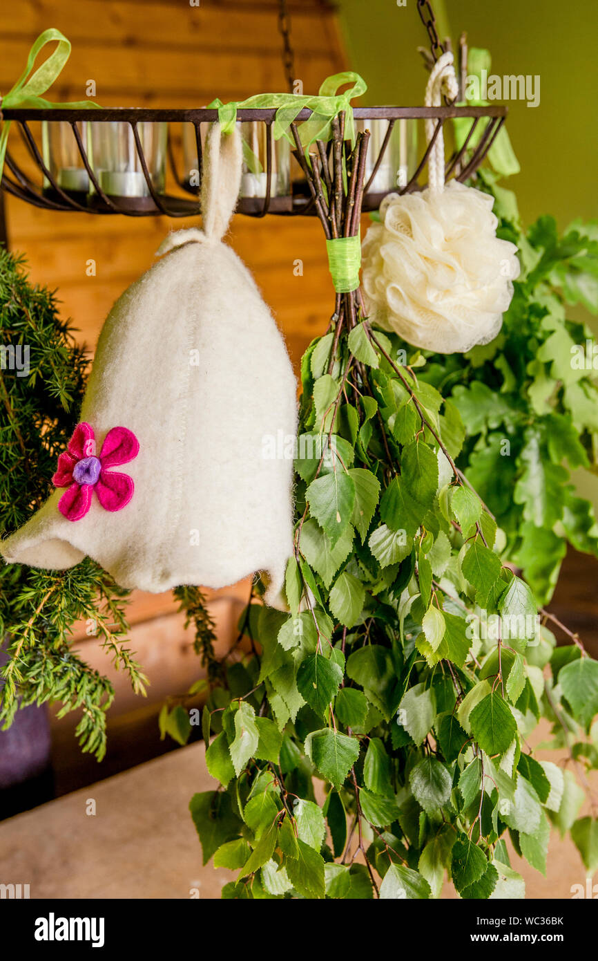 Birch, juniper,oak tree sauna whisks brooms ( also known as vasta ...