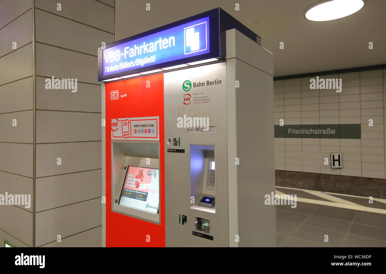Train ticket vending machine Berlin Germany Stock Photo - Alamy