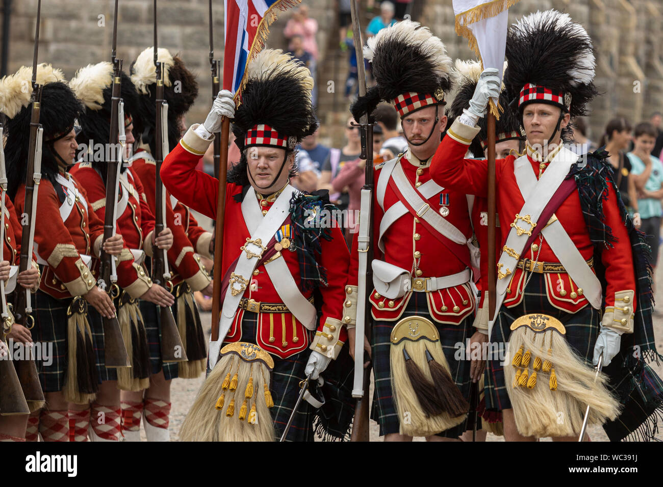 Members of the 78th Highlanders arrive at the Halifax Citadel for a ...