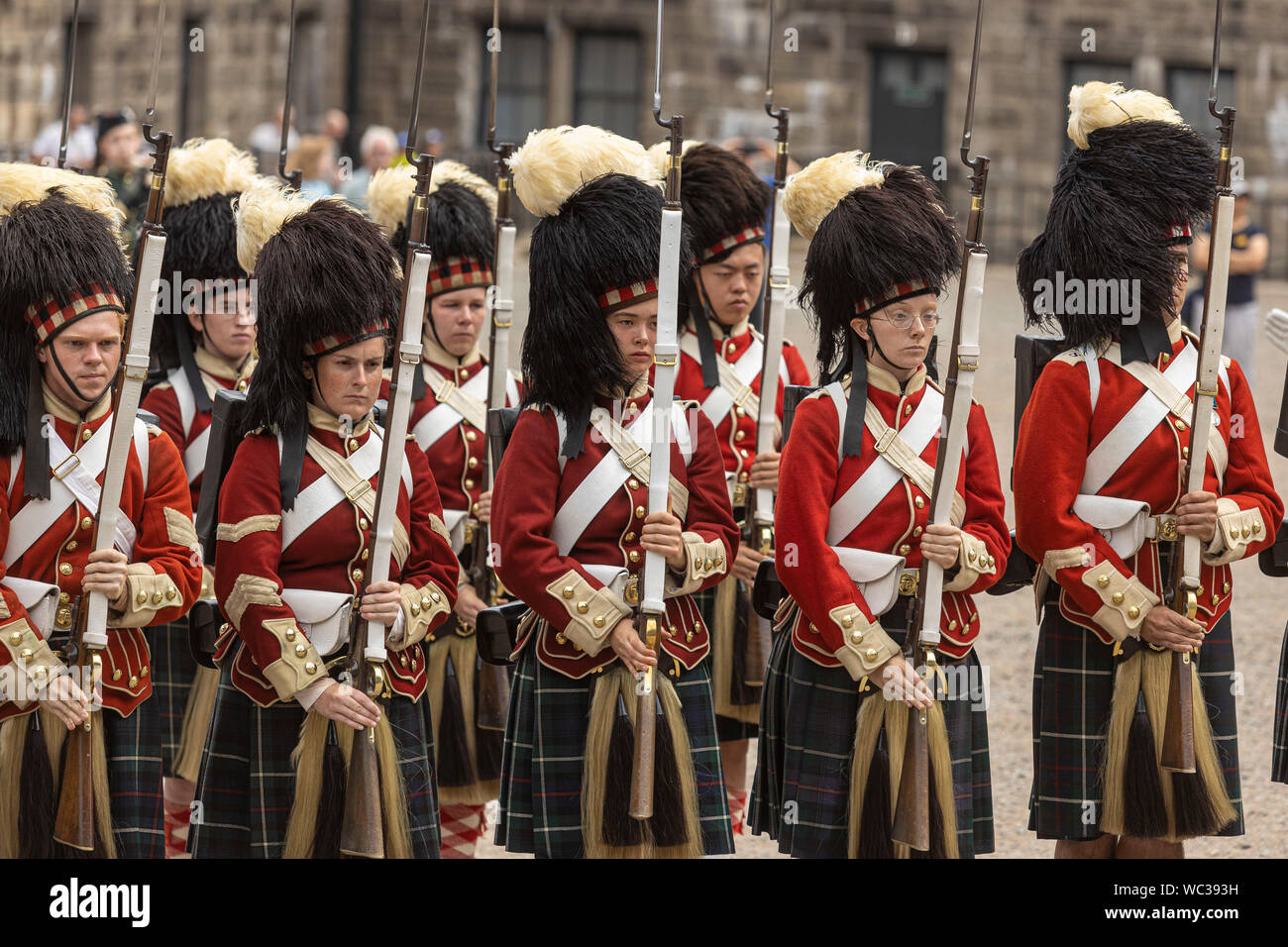 Members of the 78th Highlanders arrive at the Halifax Citadel for a ...