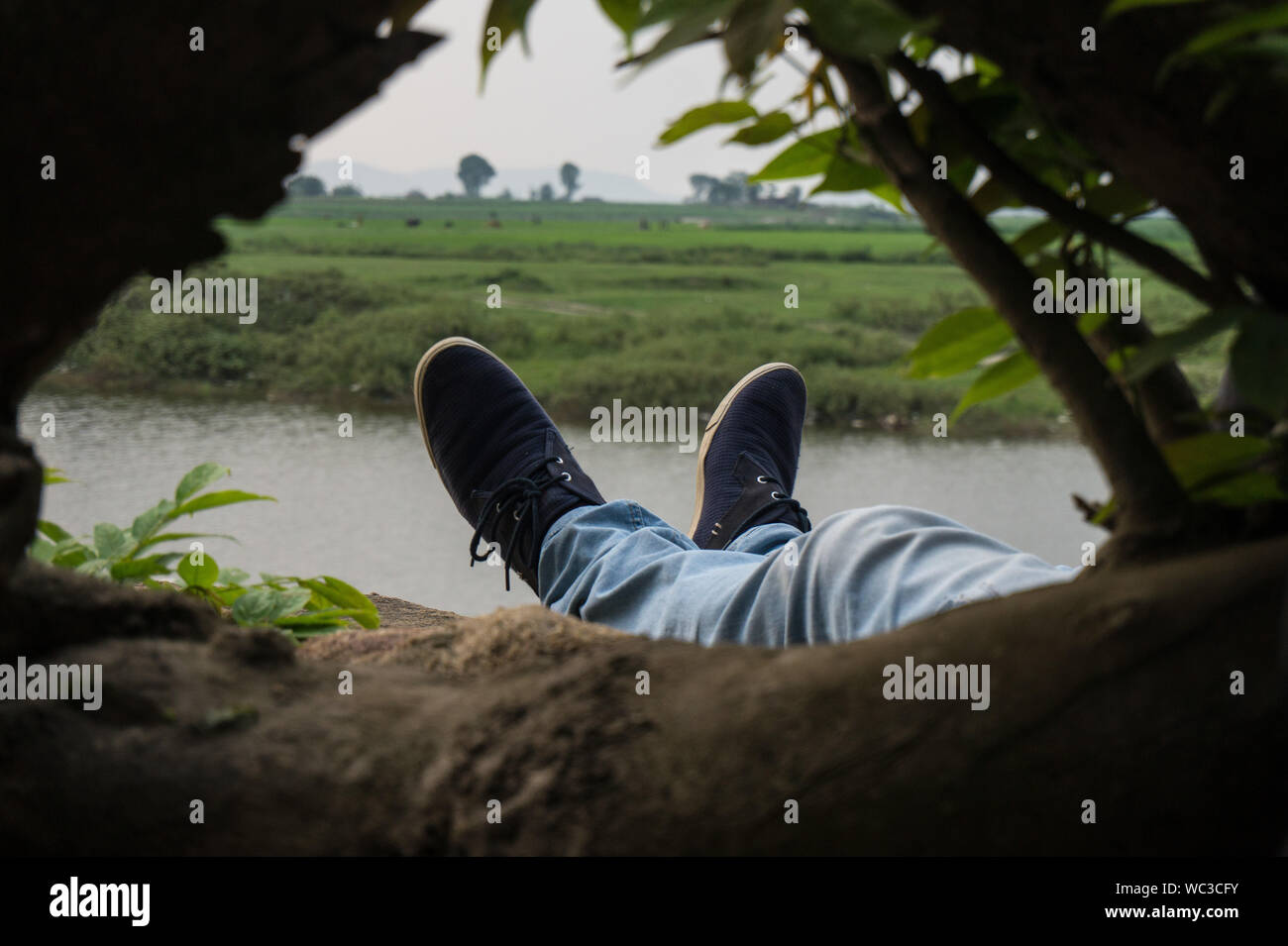 Grass lying shoe hi-res stock photography and images - Alamy