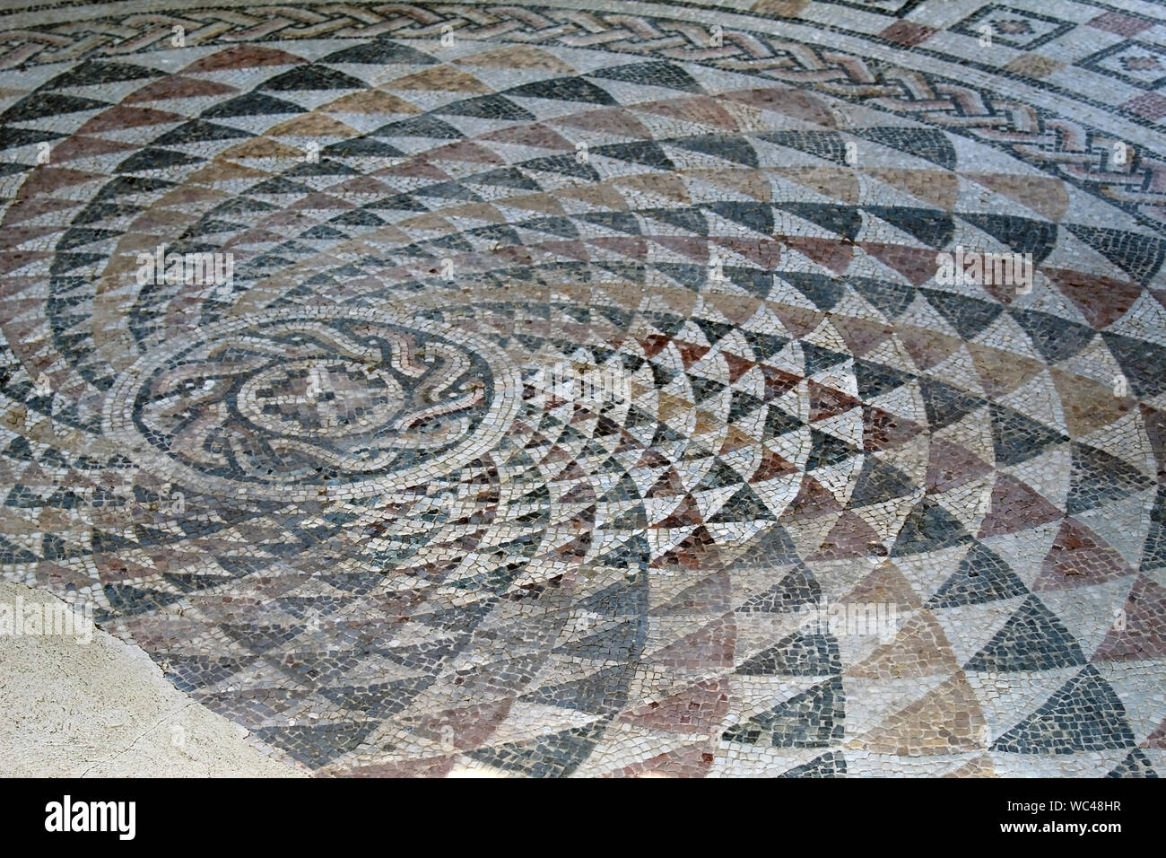 Roman mosaic texture on the floor in felix romuliana palace (Serbia ...