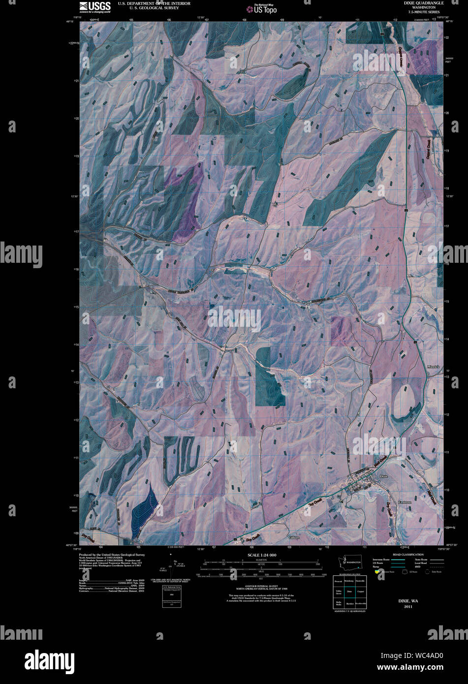 Dixie washington map hi-res stock photography and images - Alamy