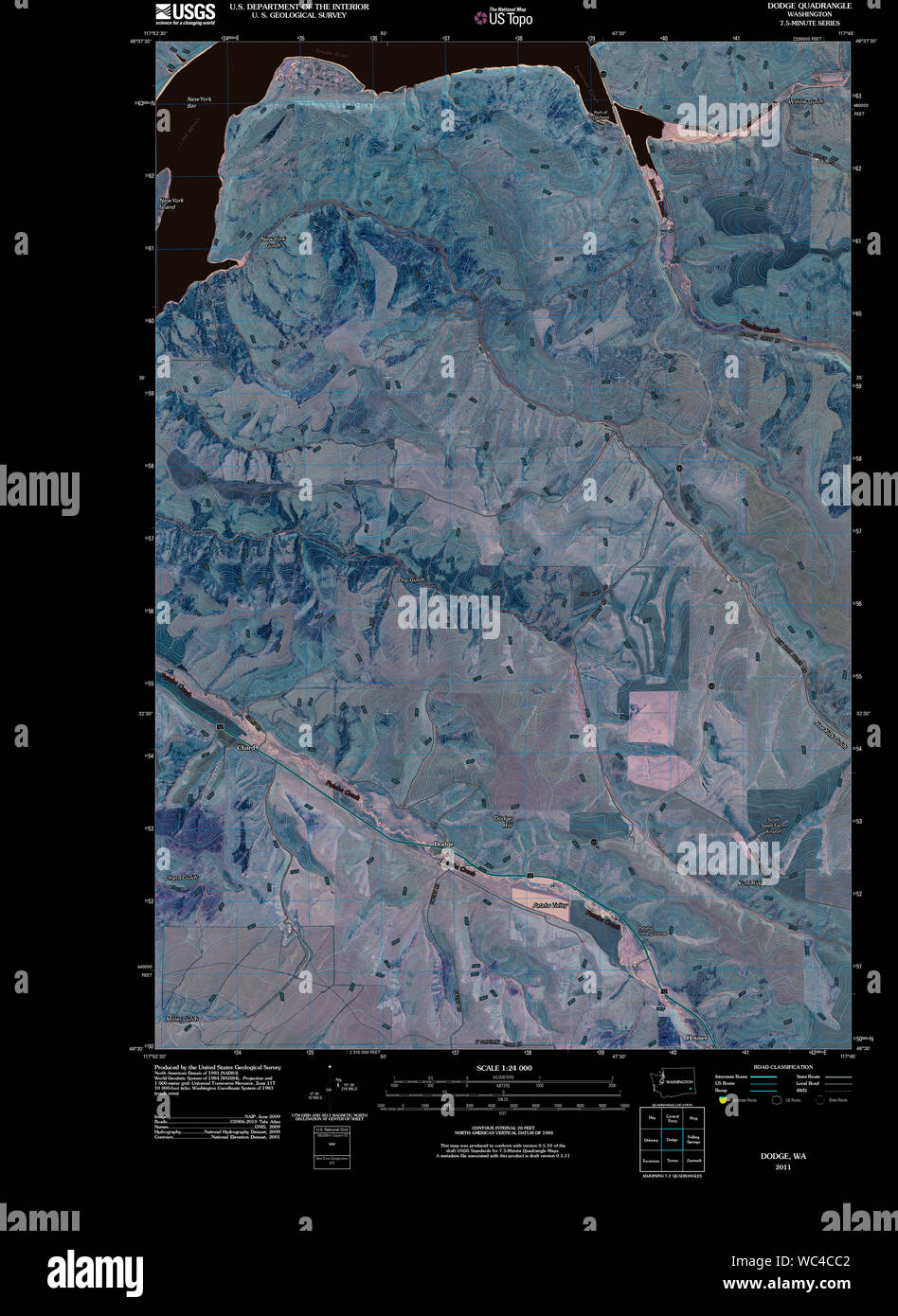 Map of dodge washington hi-res stock photography and images - Alamy