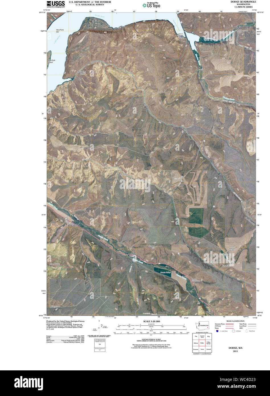 Dodge washington map hi-res stock photography and images - Alamy