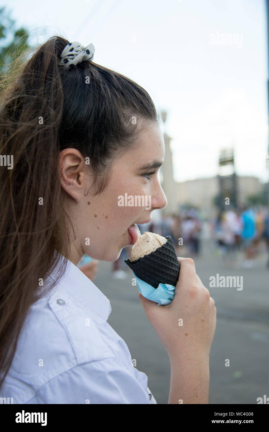Women Licking Ice Cream High Resolution Stock Photography and Images ...