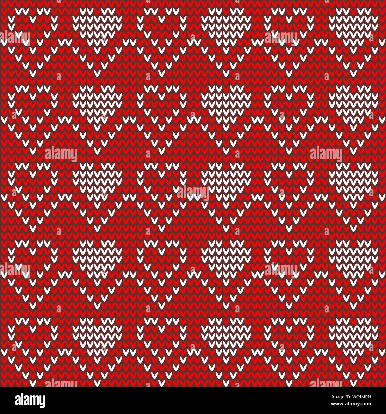 Abstract seamless knitted background with hearts.Vector illustration ...