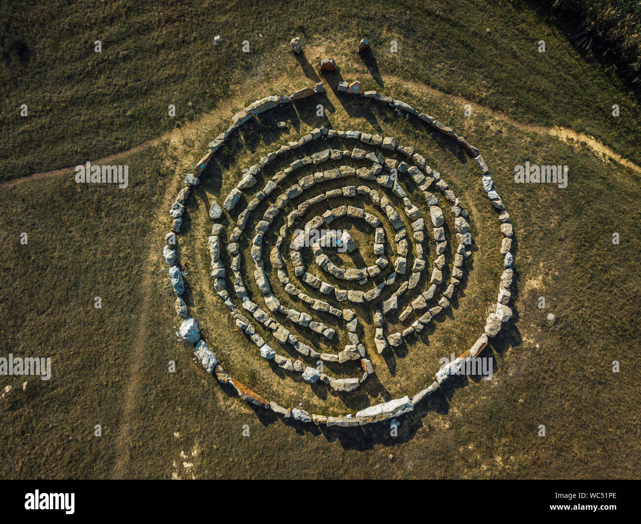 Neolithic stone labyrinth hi-res stock photography and images - Alamy