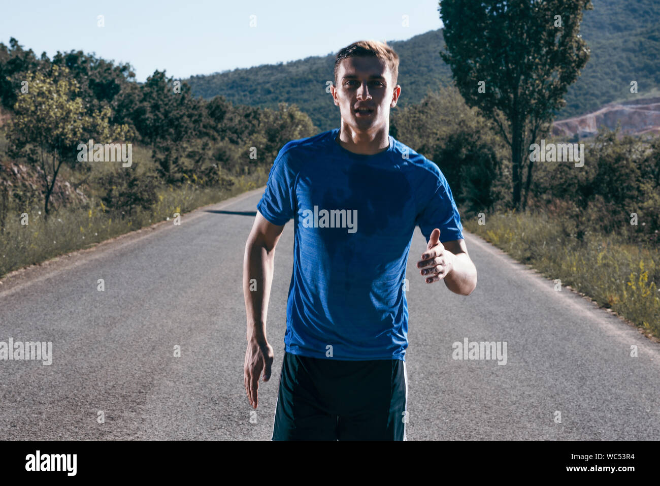 Close up sporty sweaty male hi-res stock photography and images - Alamy