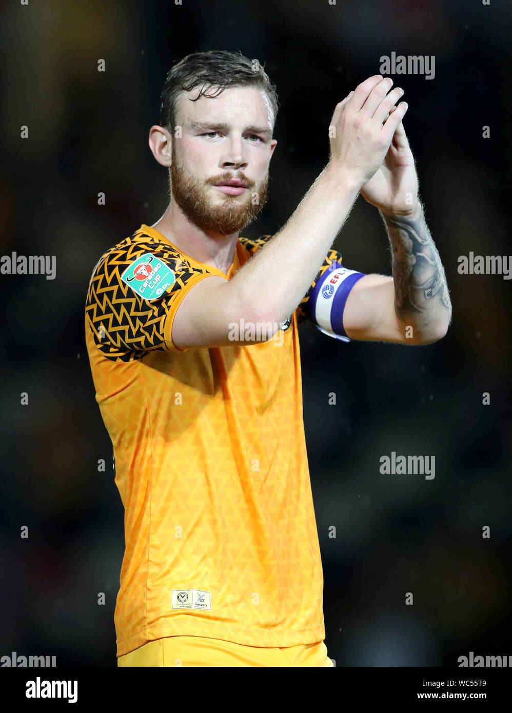 Newport countys mark obrien applauds fans hi-res stock photography and ...