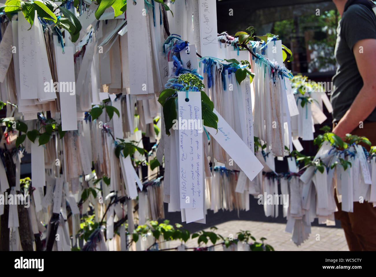 The Hague, Holland. The wishing tree in front of Peace Palace Stock ...