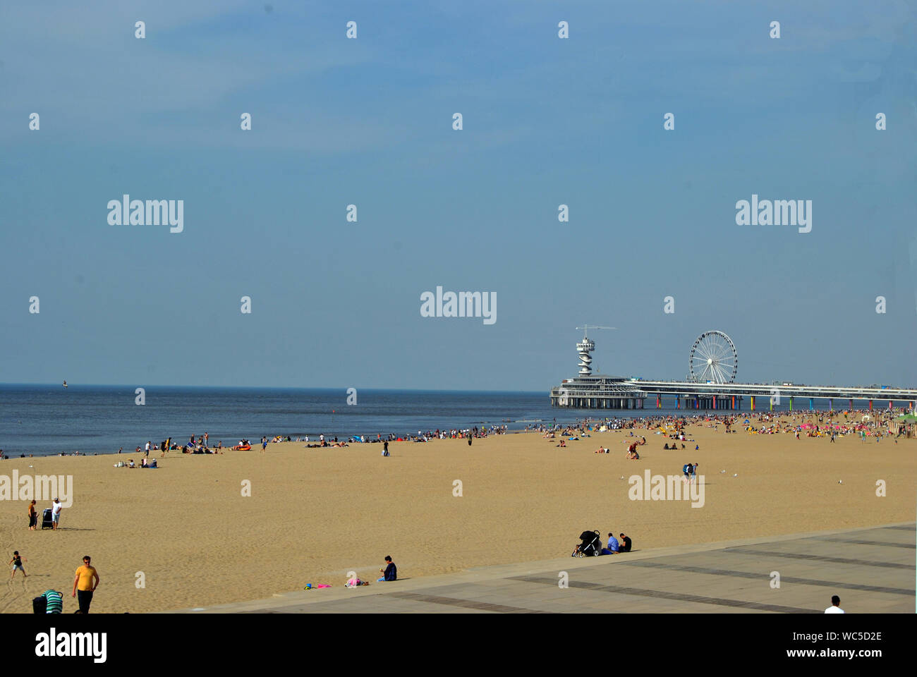 The Hague, Holland. The Scheveningen beach on the North Sea Stock Photo ...