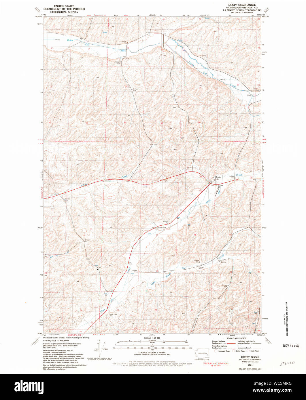 Map of dusty washington hi-res stock photography and images - Alamy