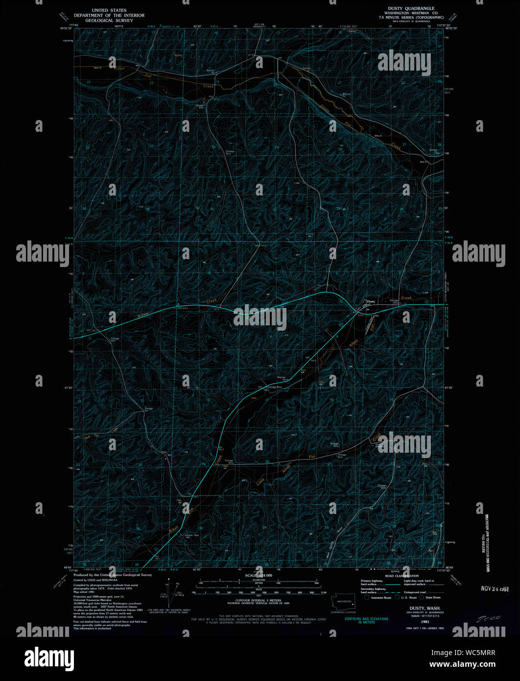 Map of dusty washington hi-res stock photography and images - Alamy